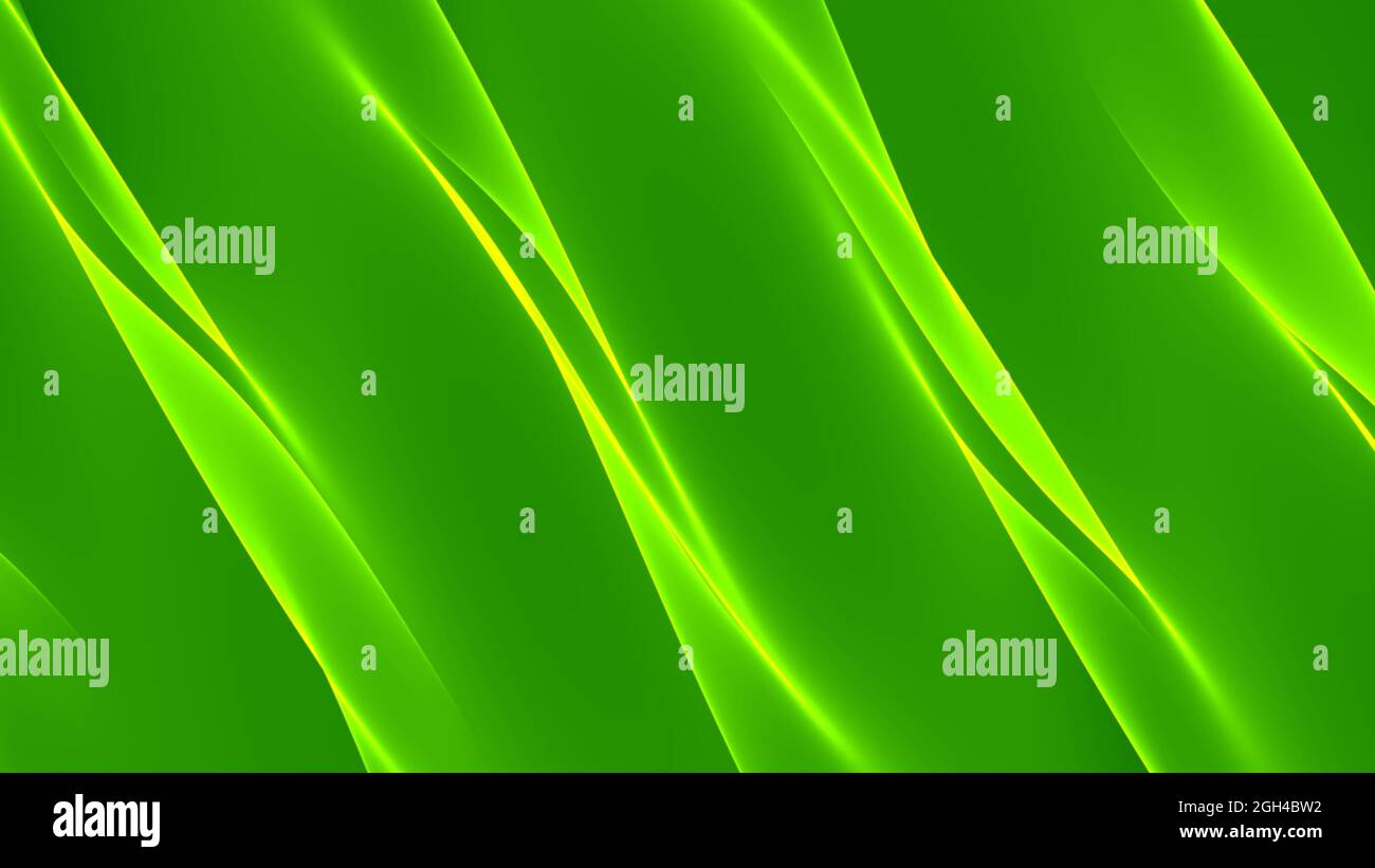 Abstract background 4k green light dark black stripes waves and lines ...