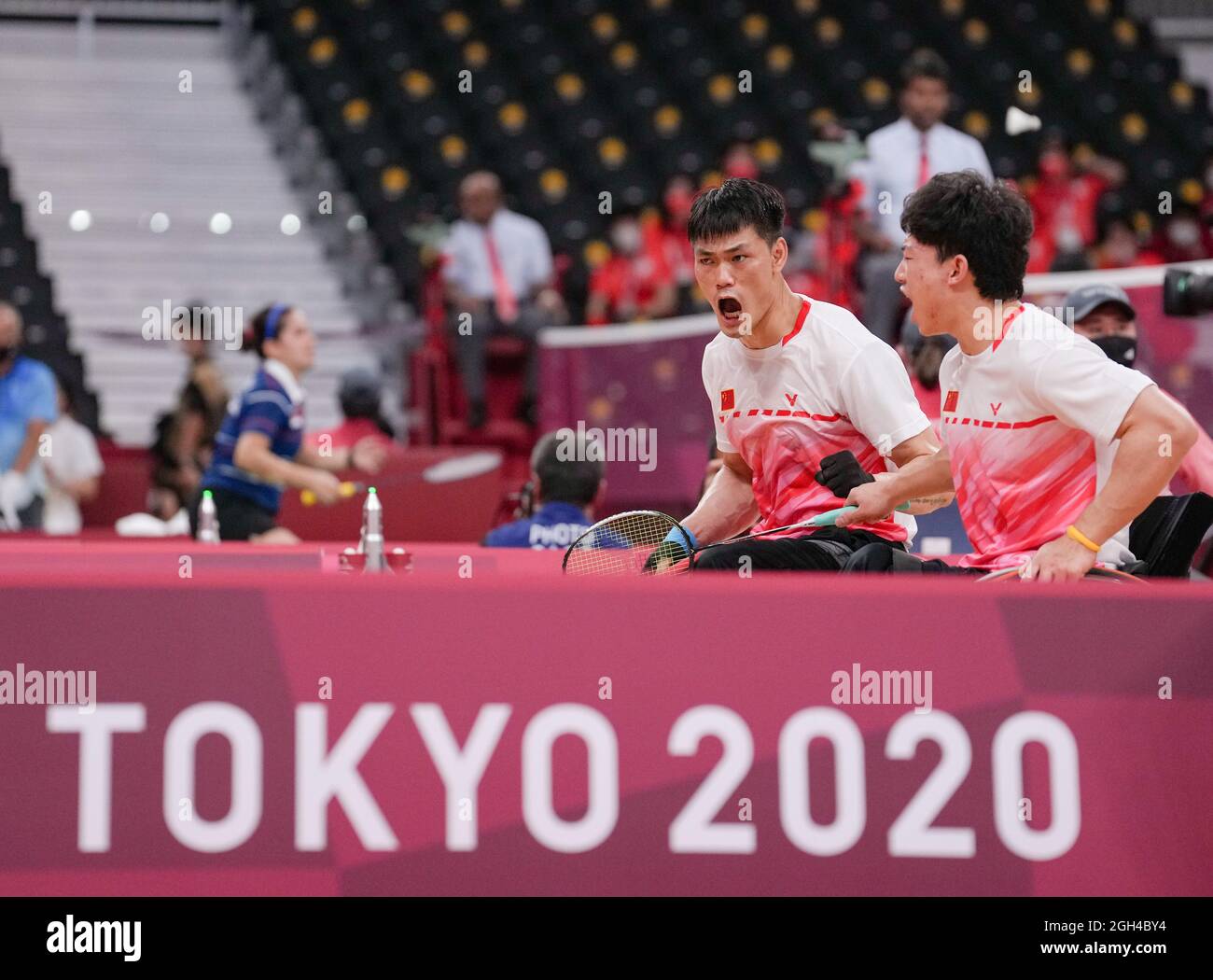 Tokyo, Japan. 5th Sep, 2021. Qu Zimo (R)/Mai Jianpeng of China ...