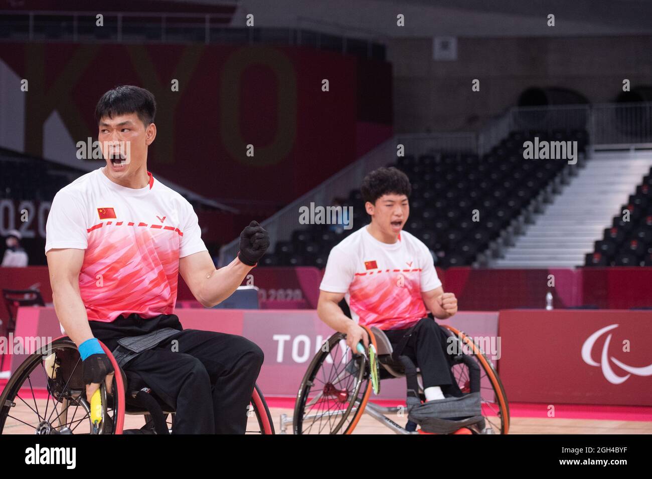 Tokyo, Japan. 5th Sep, 2021. Qu Zimo (R)/Mai Jianpeng of China ...
