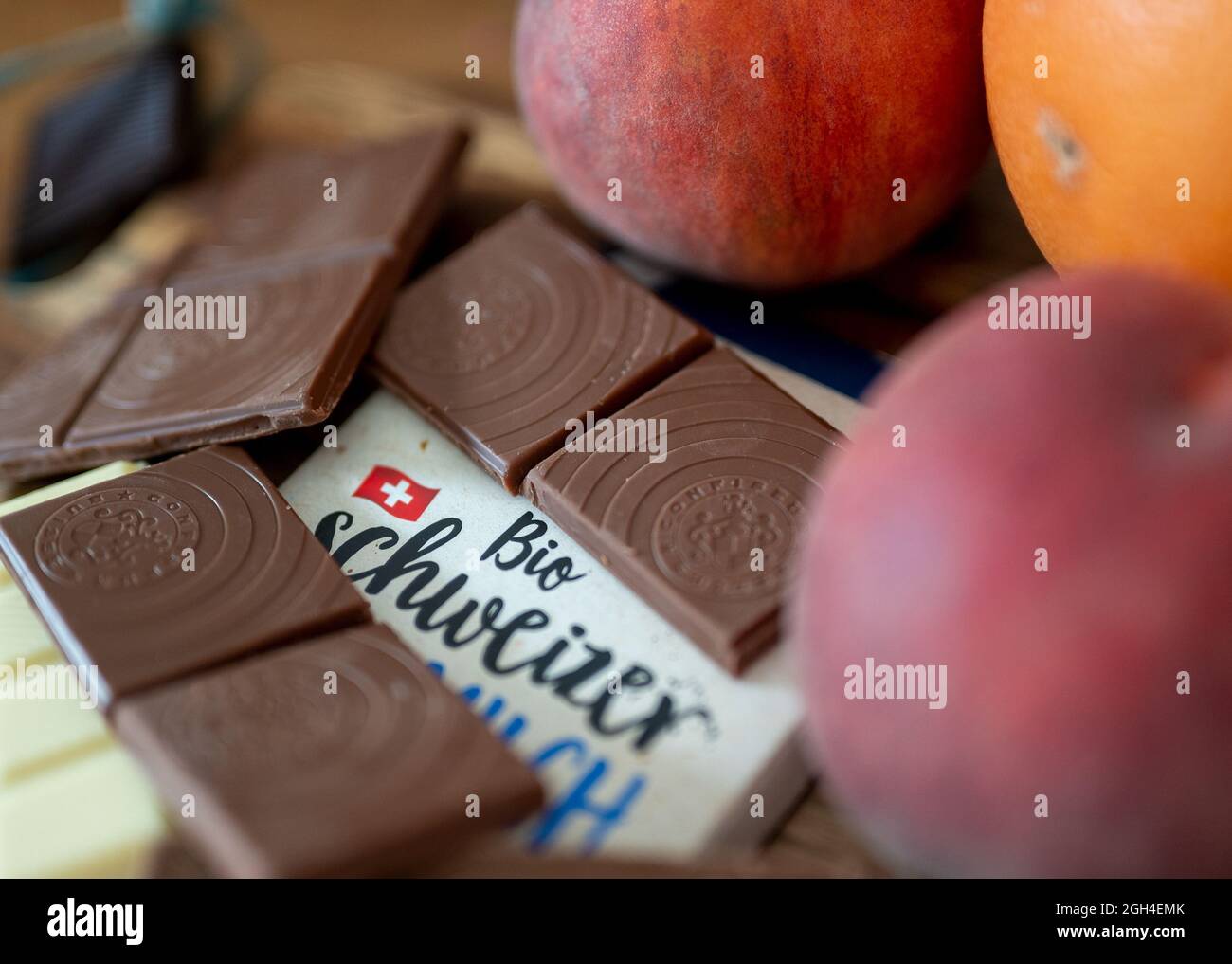 Berlin, Germany. 05th Sep, 2021. The packaging of an organic Swiss milk ...