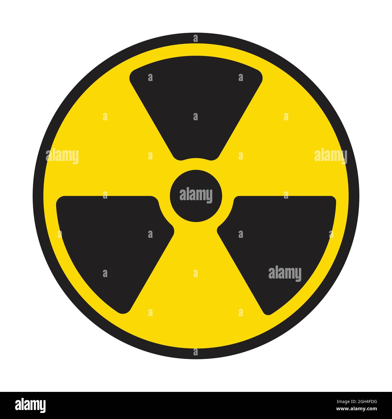 Nuclear radiation warning icon vector radioactive symbol atomic sign ...