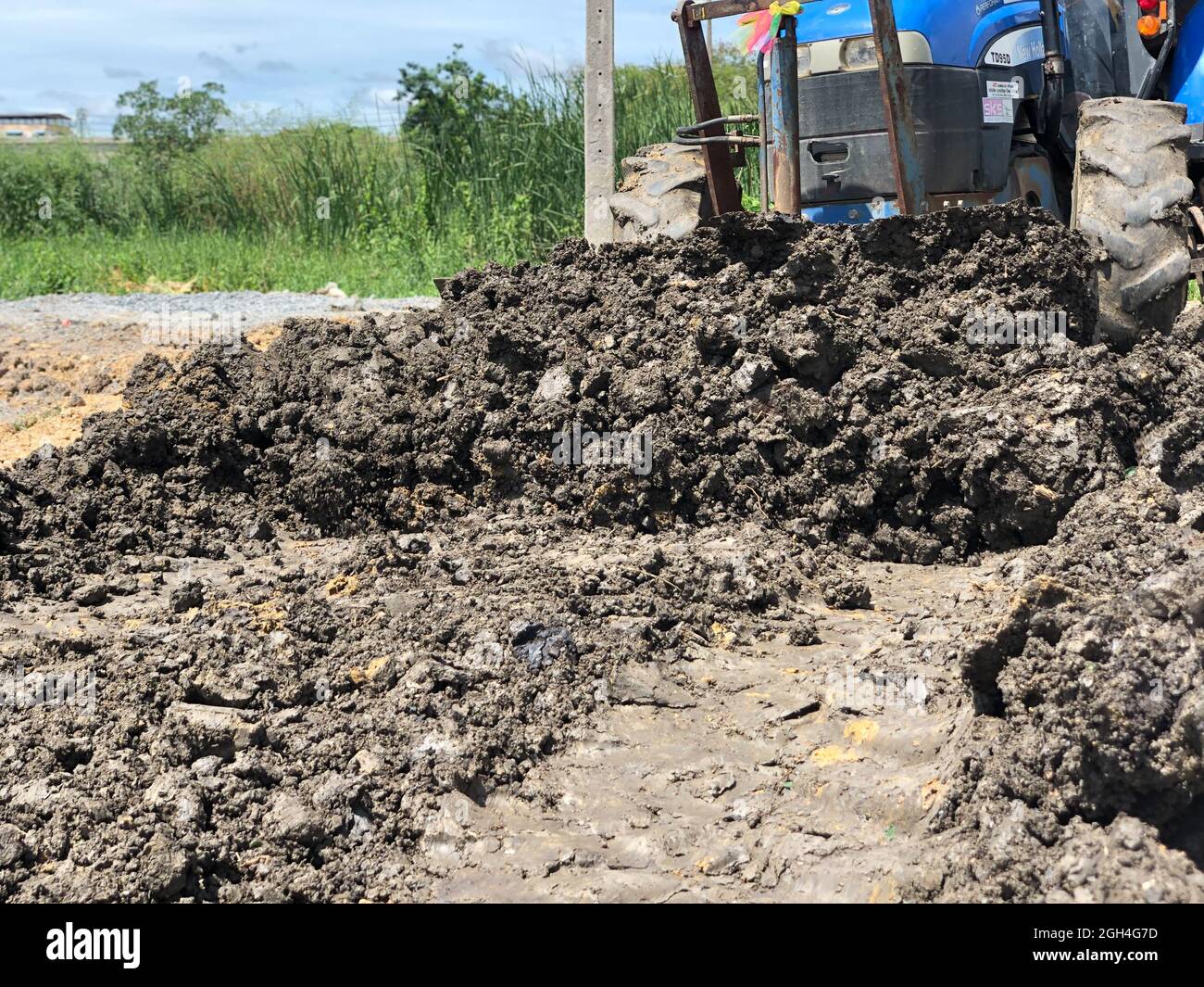 The tractor is adjusting the soil Stock Photo - Alamy