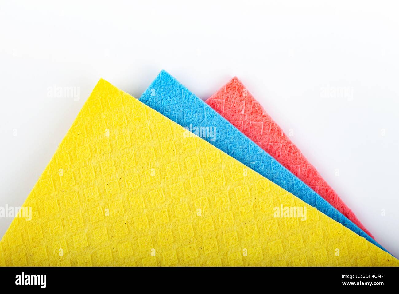 Clean sponge cloths on white background. Household cleaning cloth ...