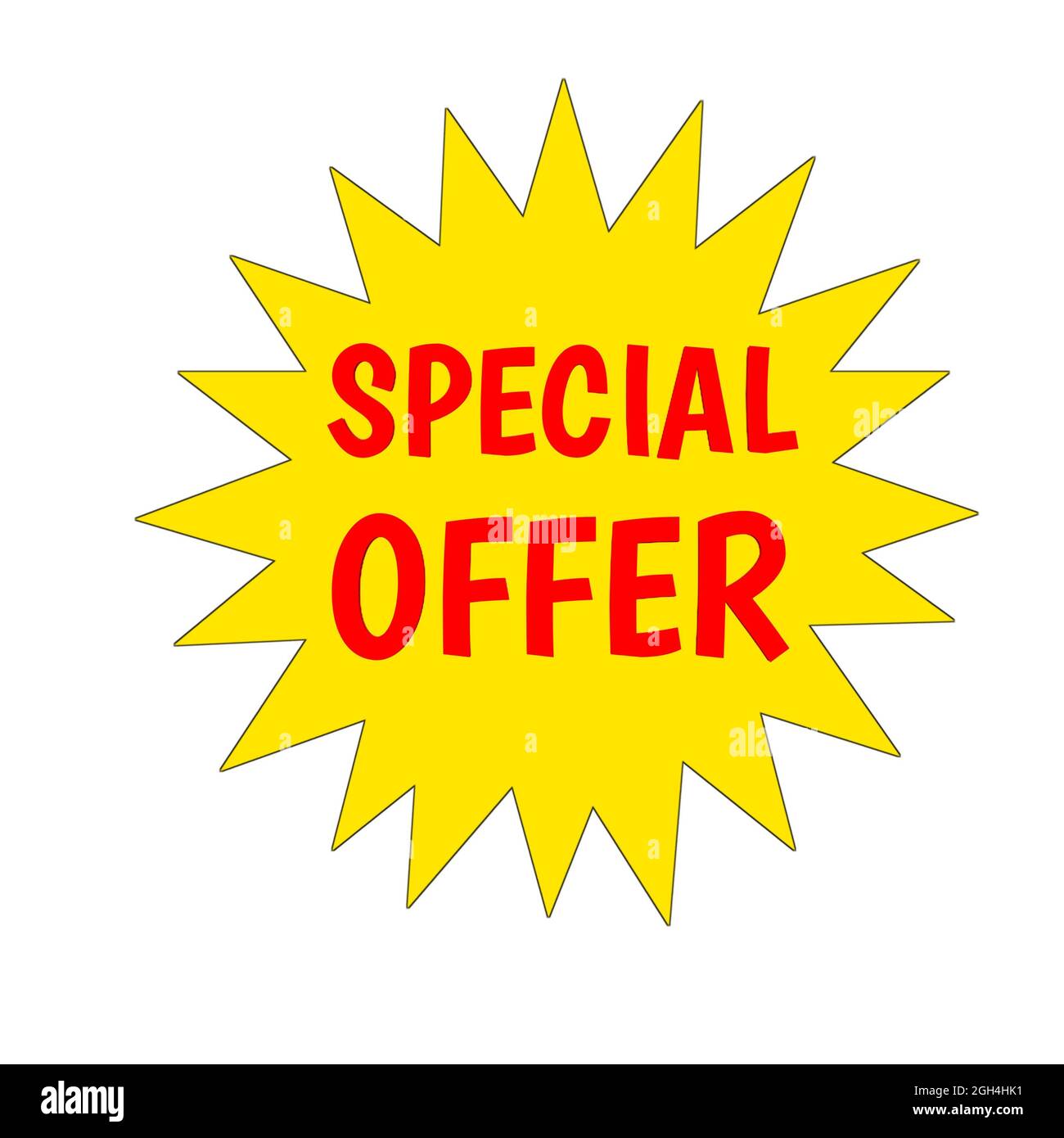 Special offer web icon 3d. An isolated label, sticker graphic in golden ...