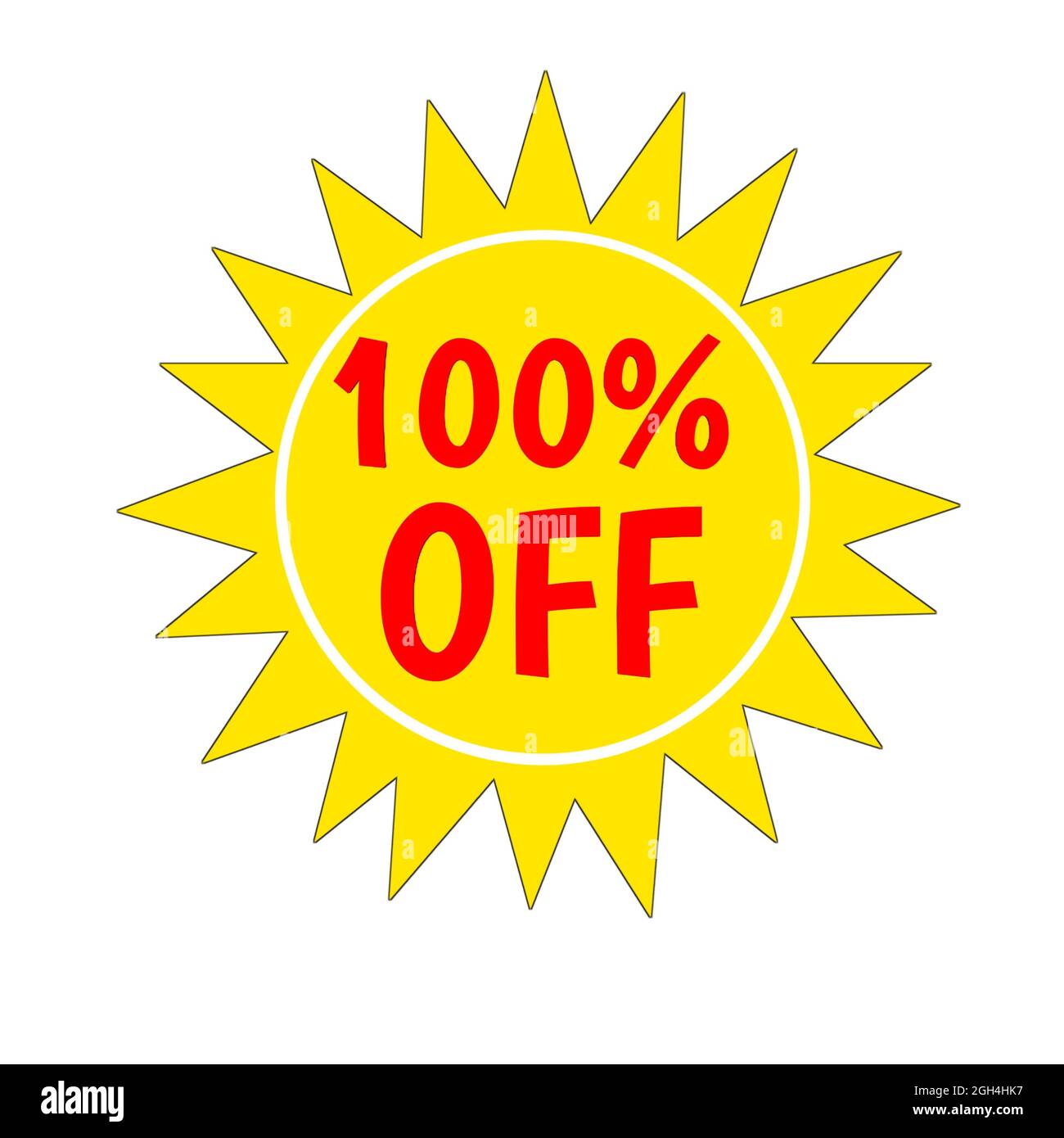 100 Percent special offer sale icon bottom sticker Stock Photo - Alamy
