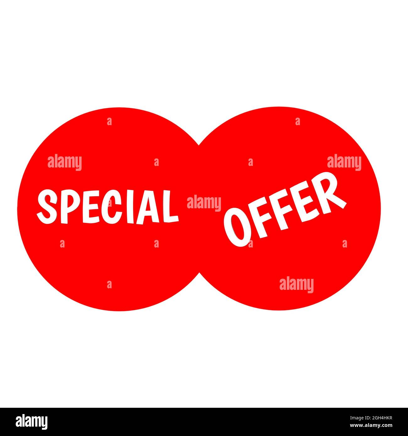 Special offer web icon 3d. An isolated label, sticker graphic in red ...