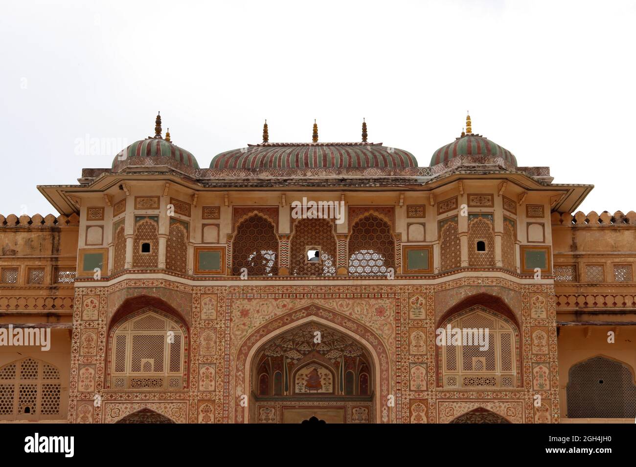 Amer Fort Jaipur Rajasthan ganesh pole gate Stock Photo - Alamy