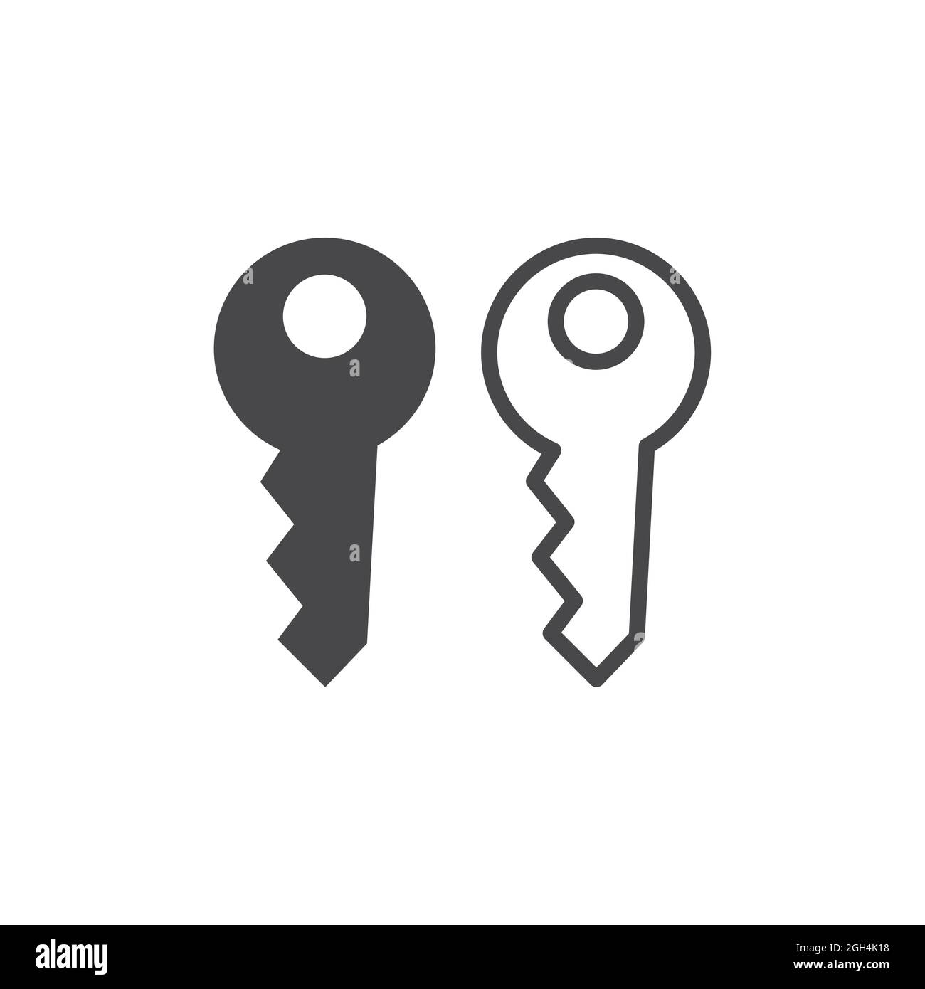 House key black vector icon. Simple key symbol Stock Vector Image & Art ...
