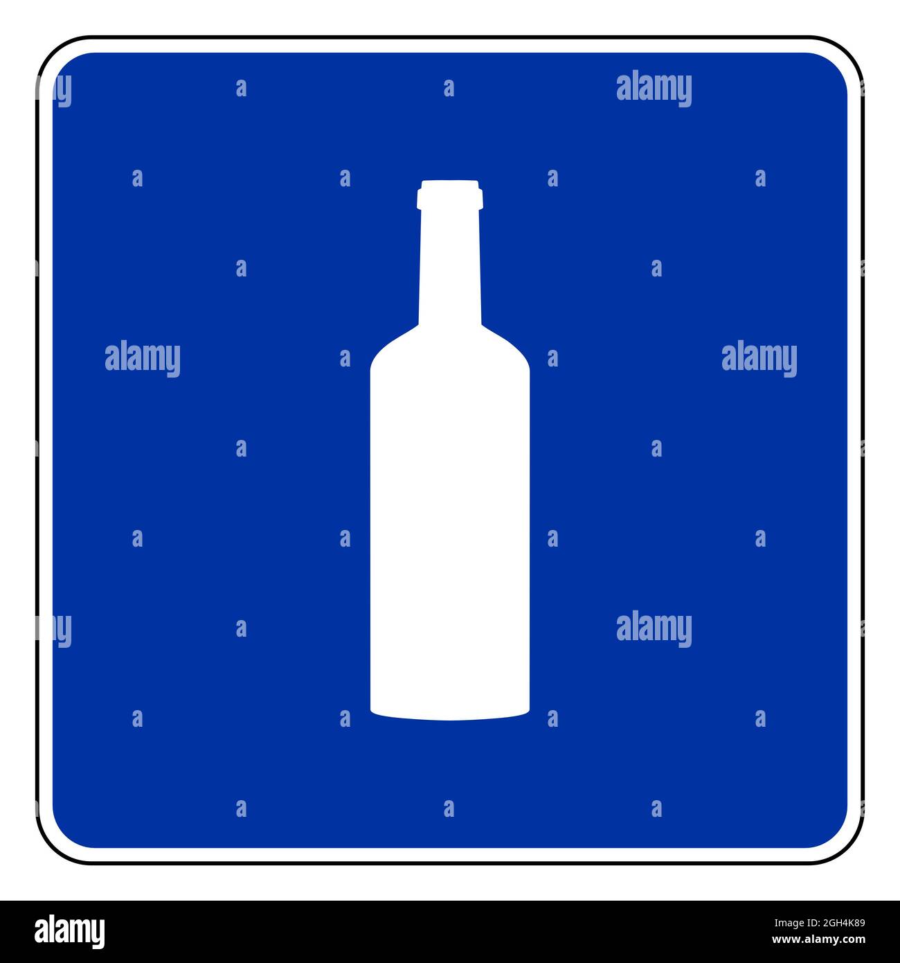 Bottle and road sign Stock Photo - Alamy