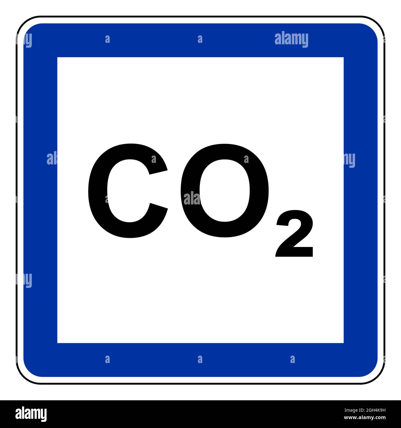 Carbon dioxide and road sign Stock Photo - Alamy