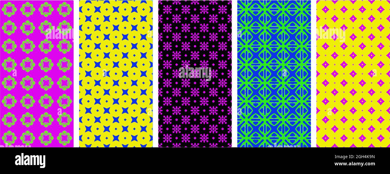 Set of bright colorful backgrounds with modern minimal labels. Cute ...