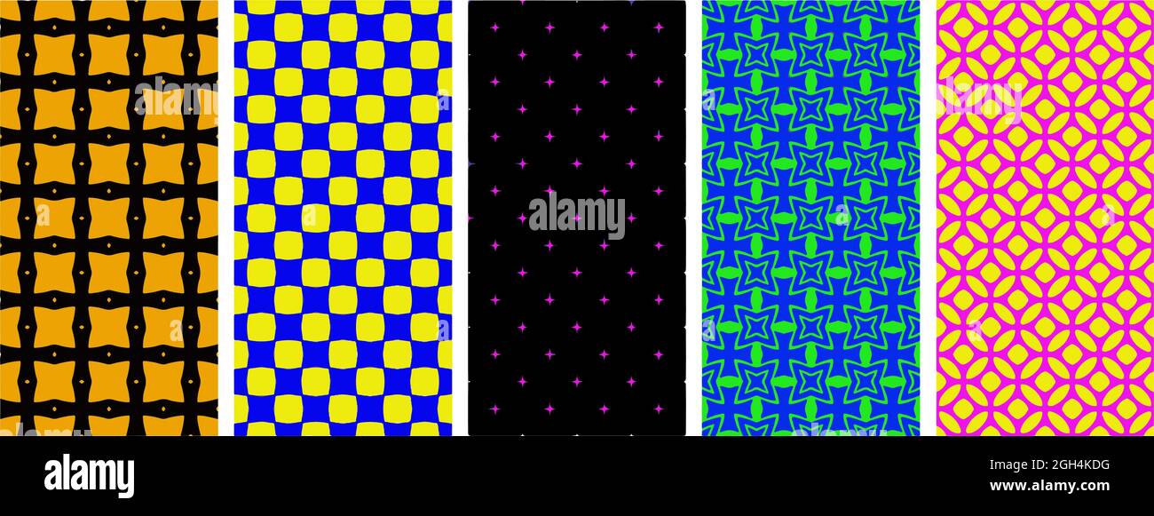 Set of bright colorful backgrounds with modern minimal labels. Cute ...