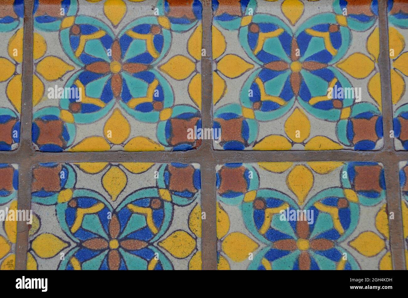 Talavera glazed tile pattern at Balboa Park, San Diego California USA ...