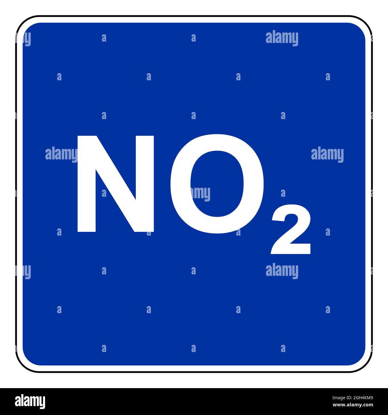 Nitrogen dioxide and road sign Stock Photo - Alamy
