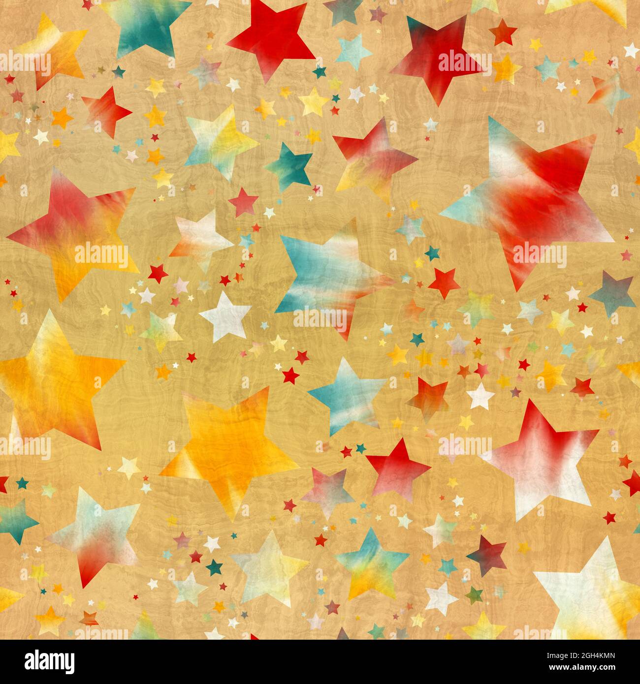 Seamless pattern of star motif in intricate colors and texture Stock ...