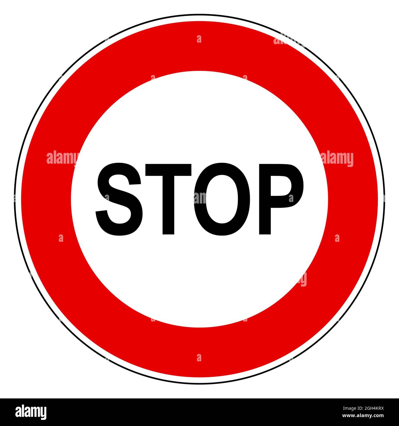 Stop and prohibition sign Stock Photo - Alamy