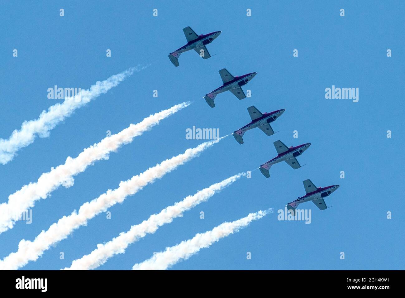 Planes of the The Canadian Forces (CF) Snowbirds, 431 Air Demonstration ...