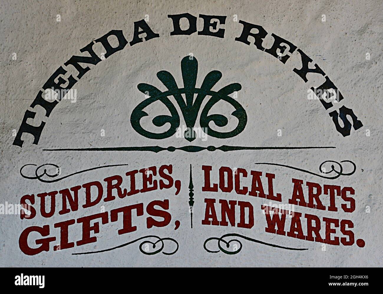 Hand painted vintage antique like sign at the Old Town a Colonial ...
