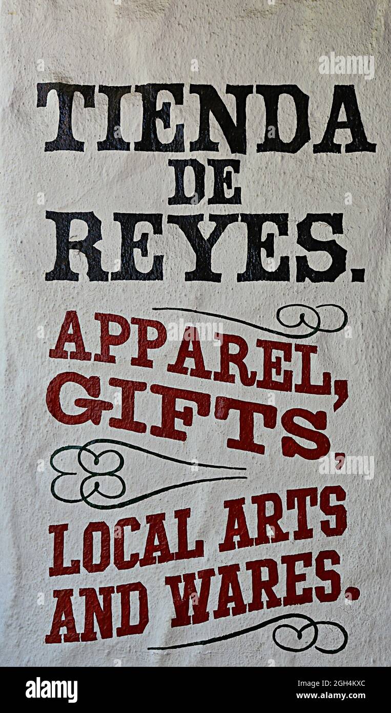 Hand painted vintage antique like sign at the Old Town a Colonial ...