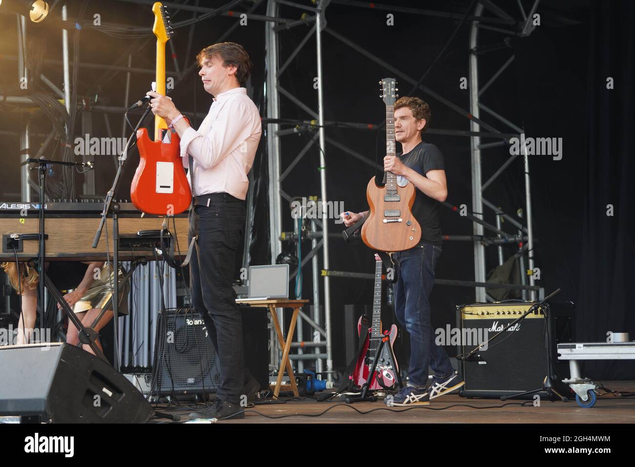 Dorset, UK. September 5th, 2021. The Brewis brothers of Field Music ...
