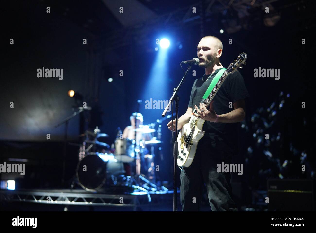 Dorset, UK. September 5th, 2021. Lee Patterson performing at the 2021 ...