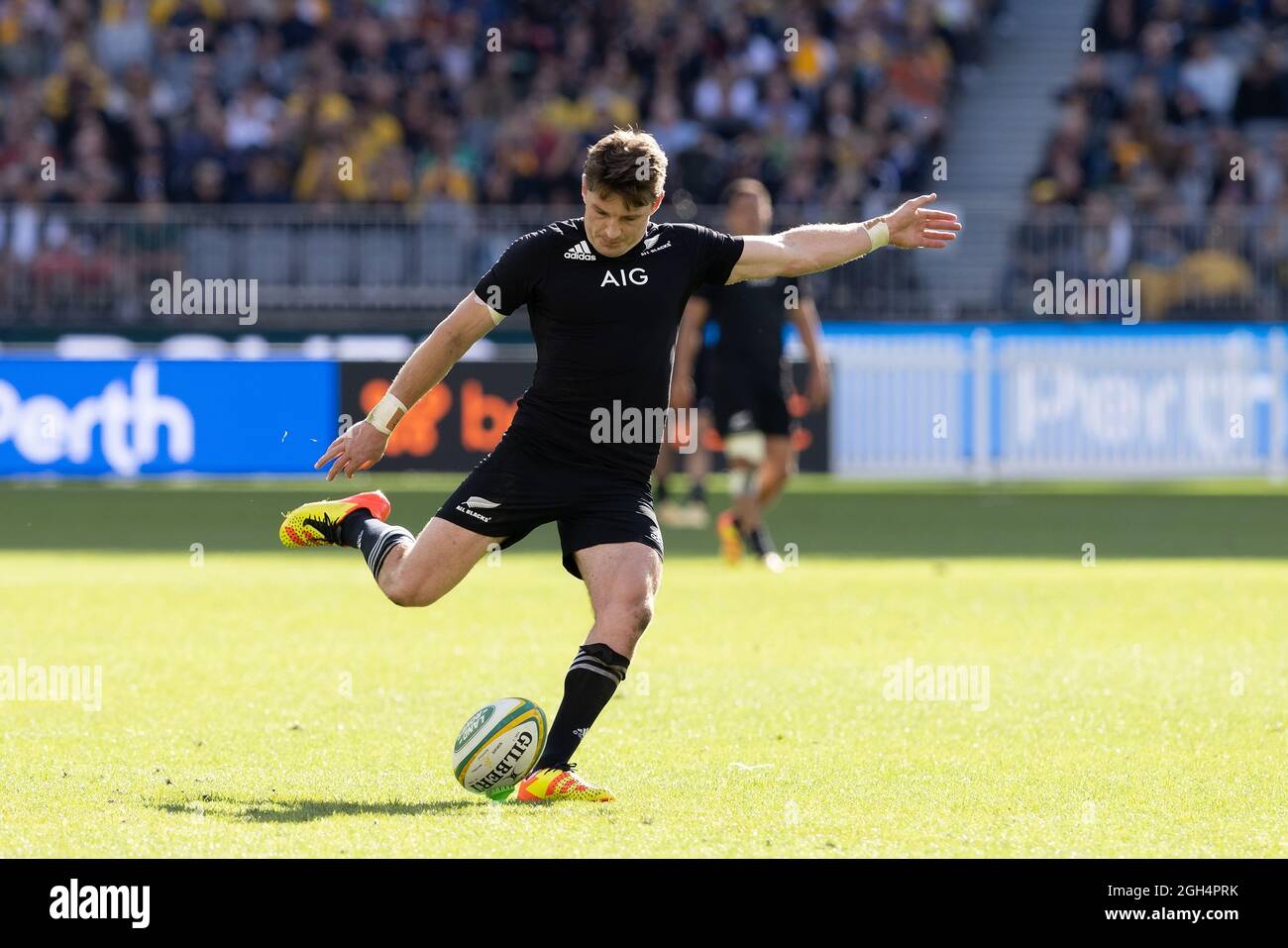 Perth, Australia, 5 September, 2021. Beauden Barrett of the All Blacks ...