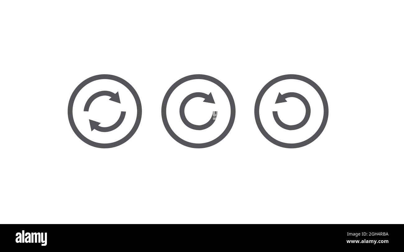 Refresh icon Set. Vector isolated editable illustration set Stock ...