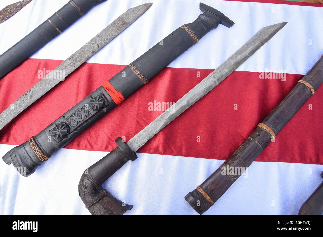Palu, Indonesia. 05th Sep, 2021. Details of a traditional weapon from ...