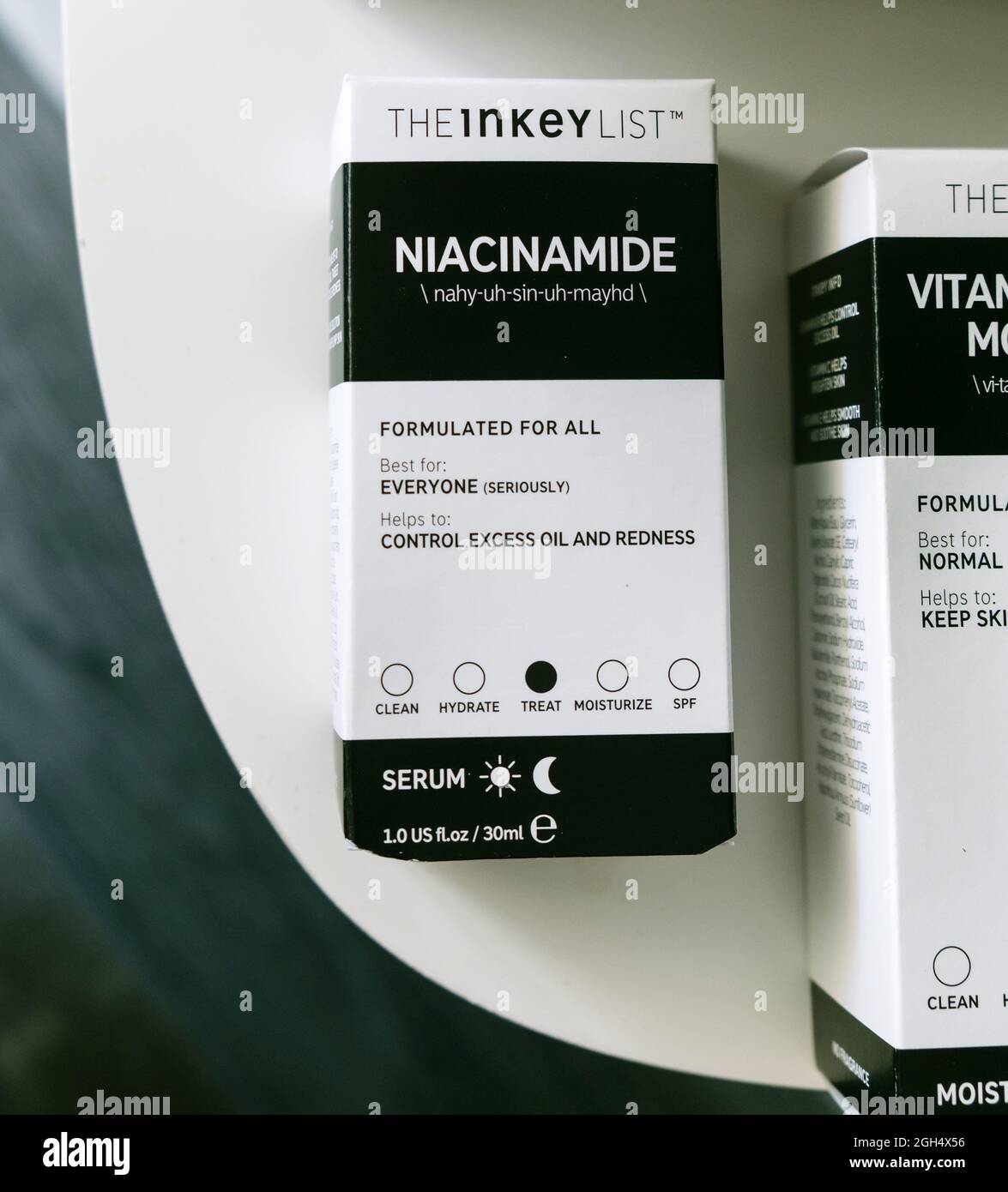 The Inkey List niacinamide with other skin care products Stock Photo ...