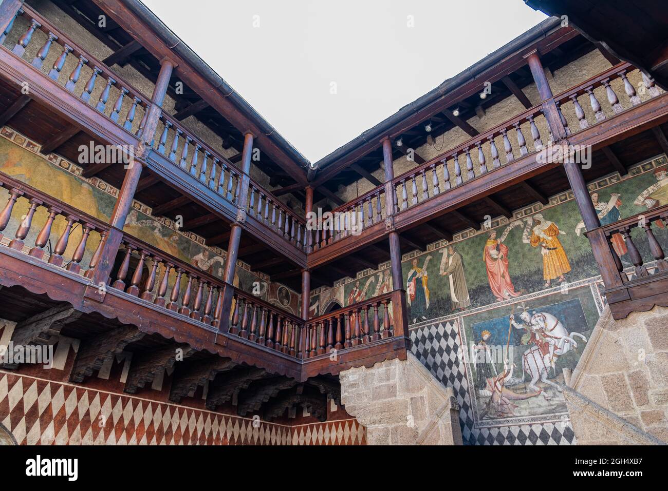 The castle of Fénis, located in the municipality of the same name, is ...