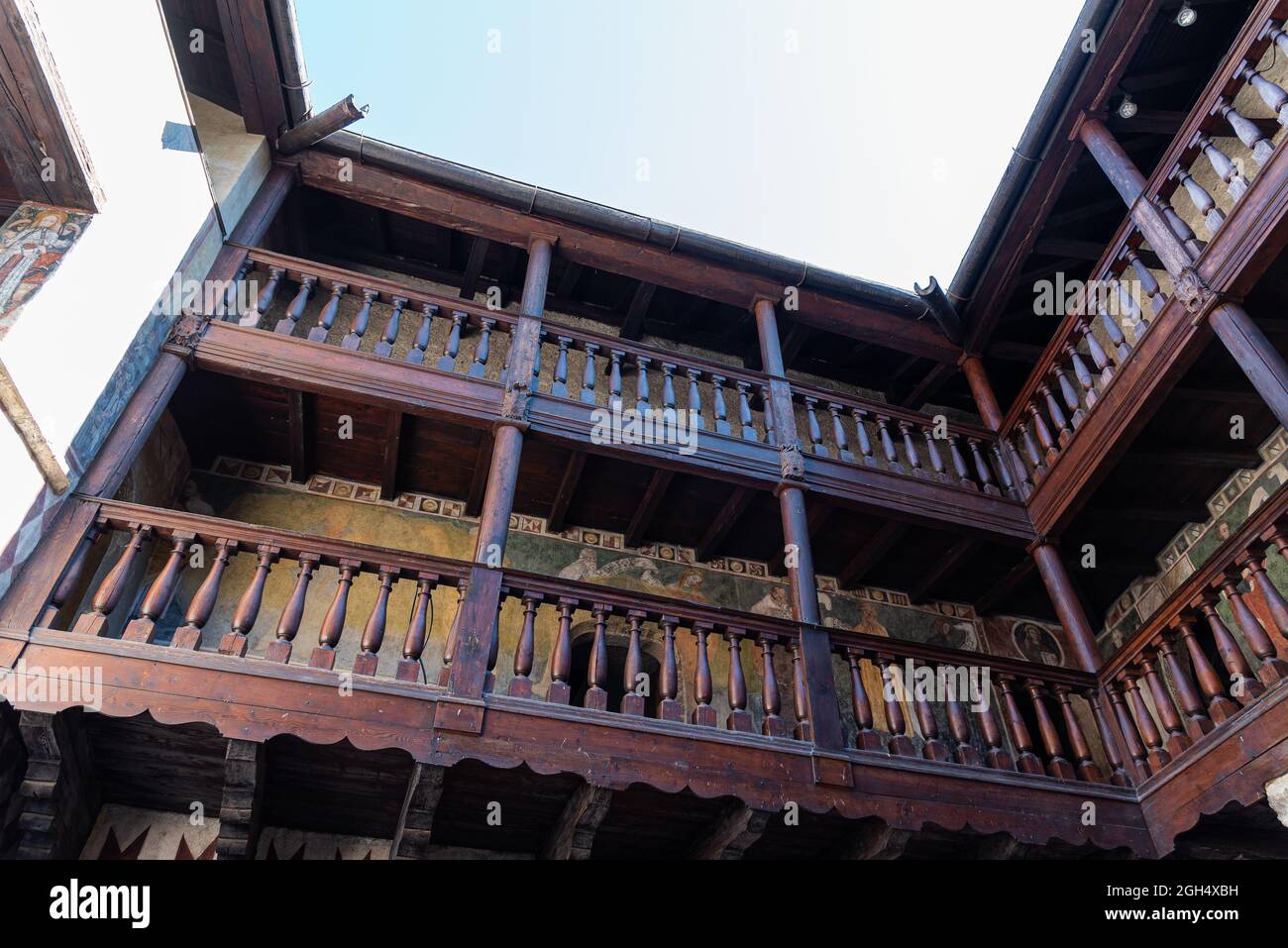 The castle of Fénis, located in the municipality of the same name, is ...