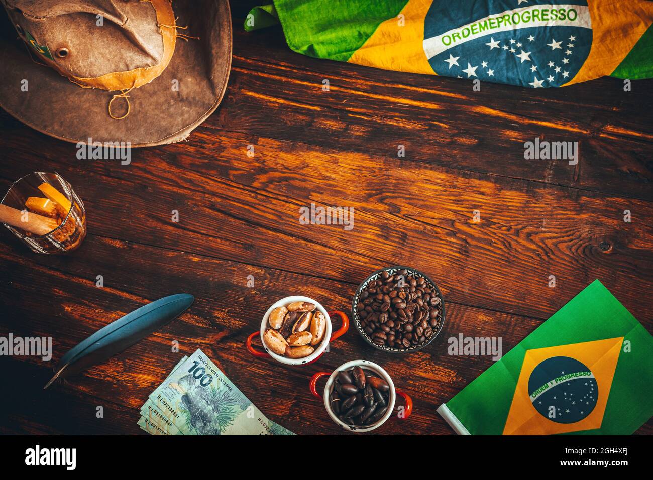 Brazilian symbols with an empty space for your own text, Things ...