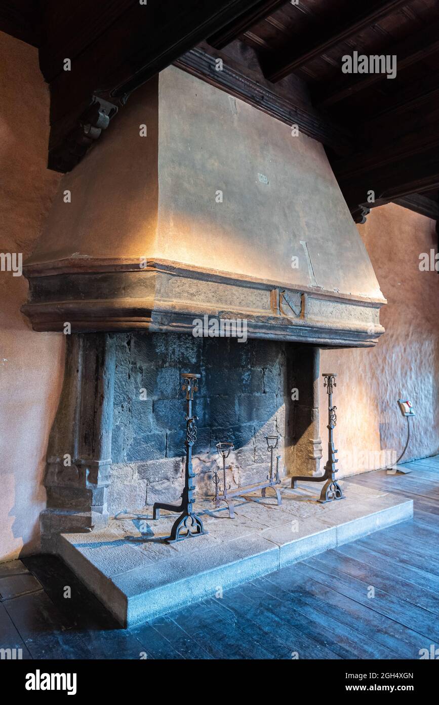 The castle of Fénis, located in the municipality of the same name, is ...