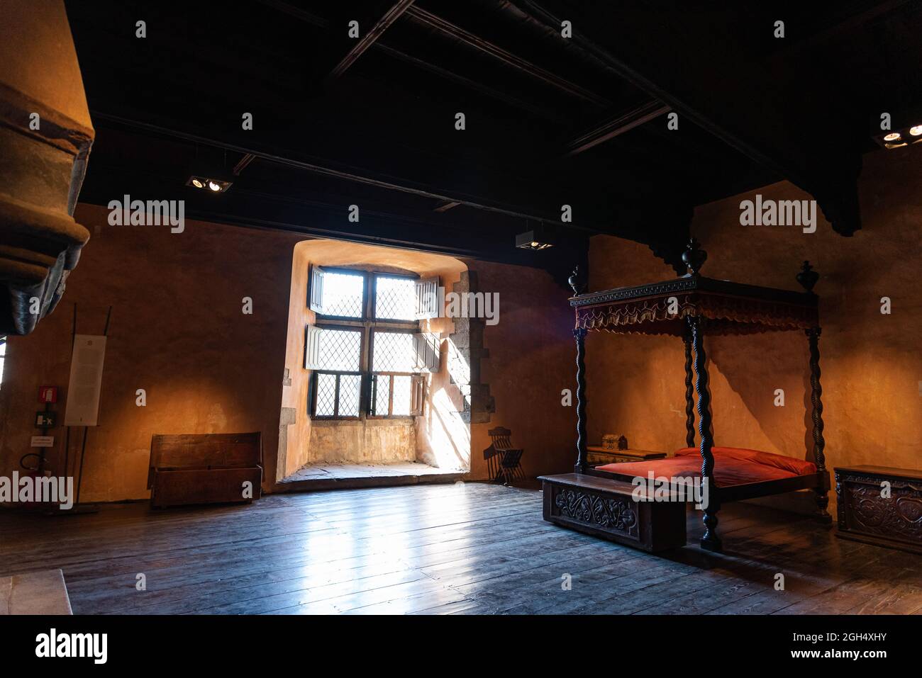 The castle of Fénis, located in the municipality of the same name, is ...