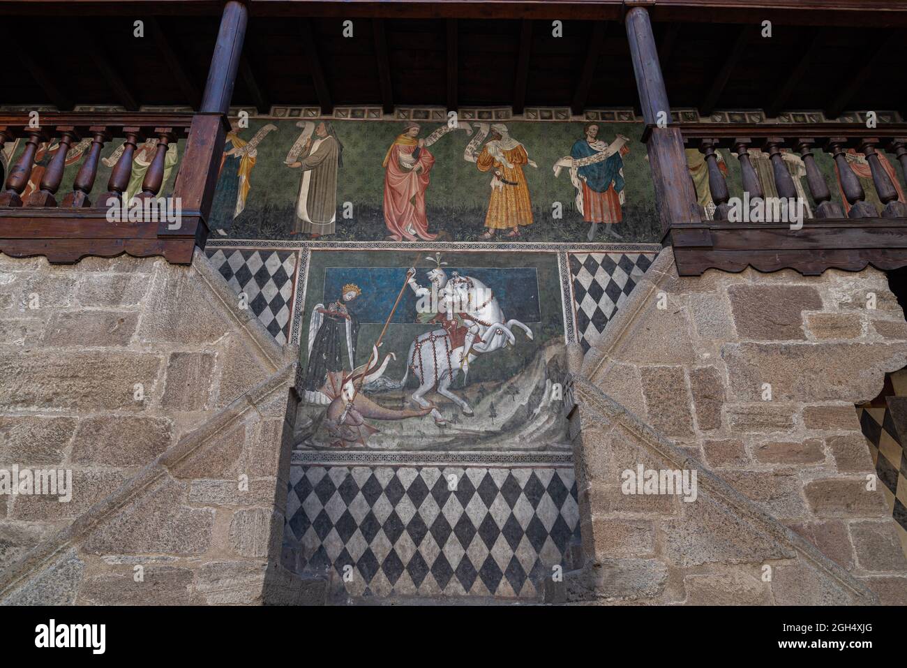 The castle of Fénis, located in the municipality of the same name, is ...