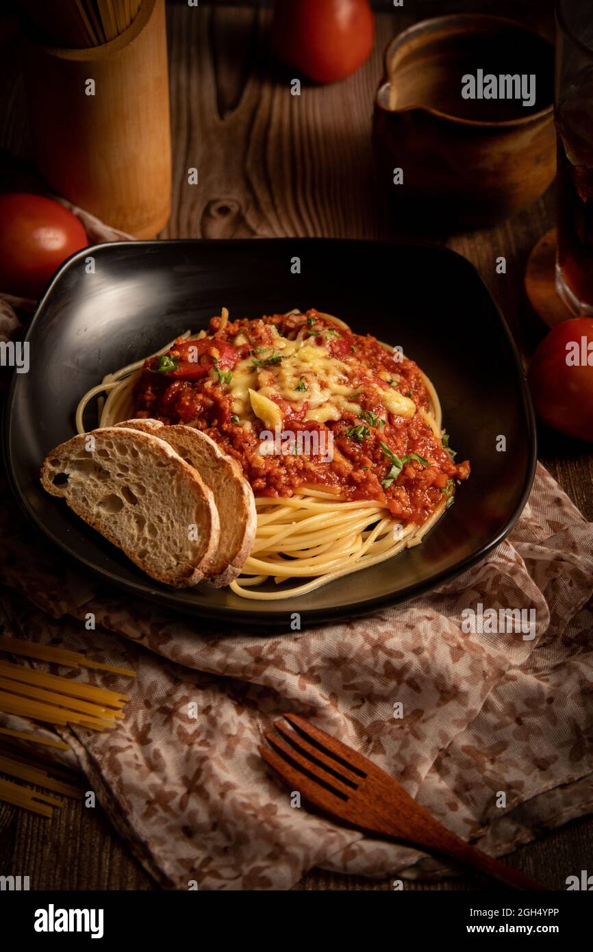 filipino style spaghetti Stock Photo - Alamy