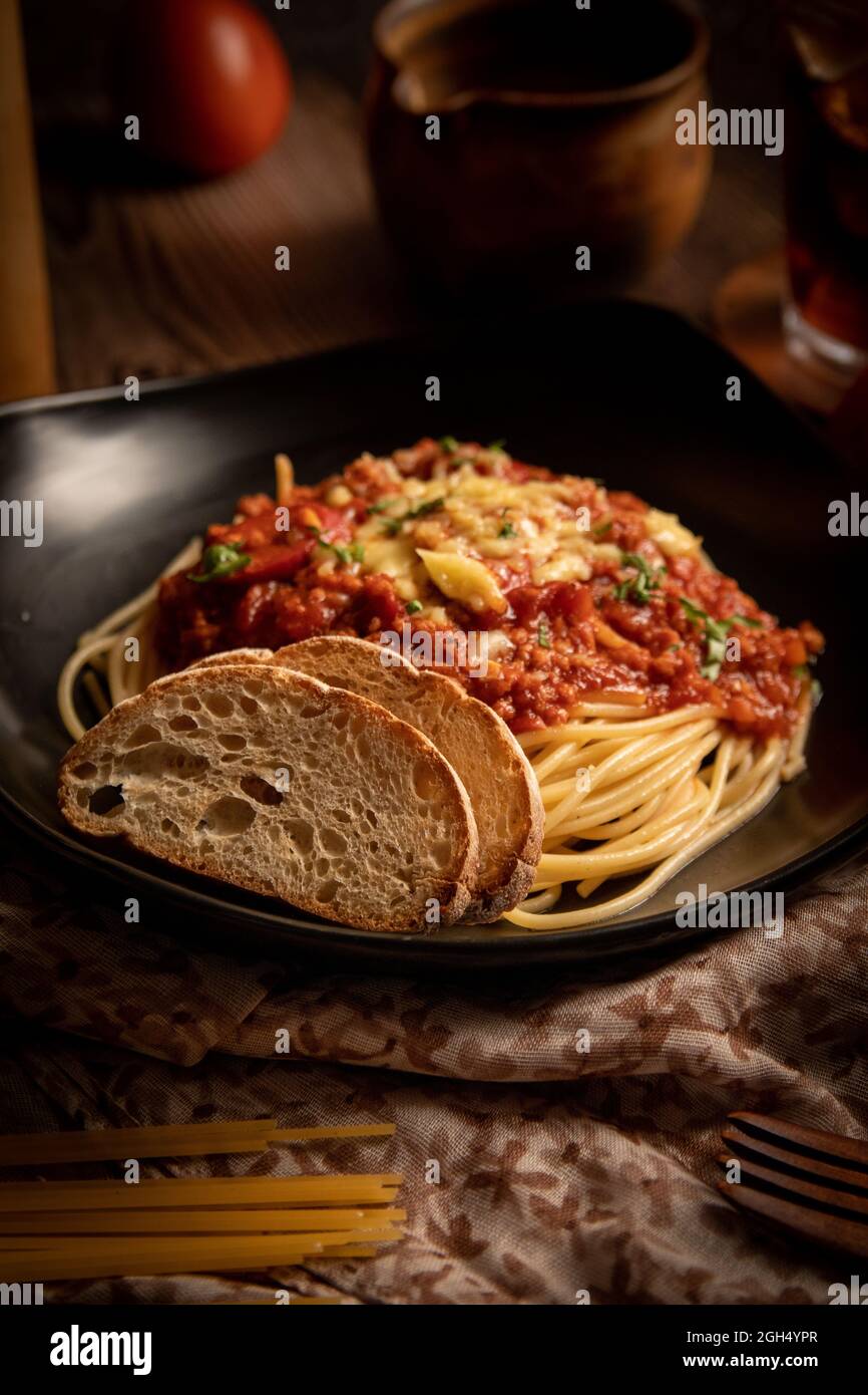 filipino style spaghetti Stock Photo - Alamy