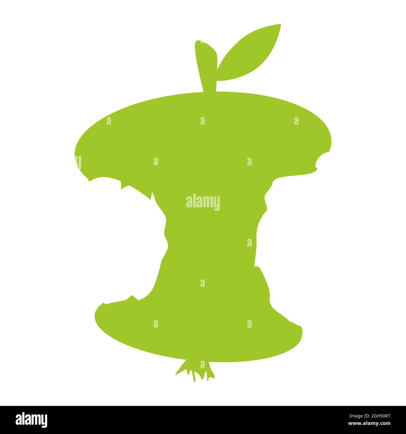 Apple core icon isolated on white background. Bitten apple symbol ...