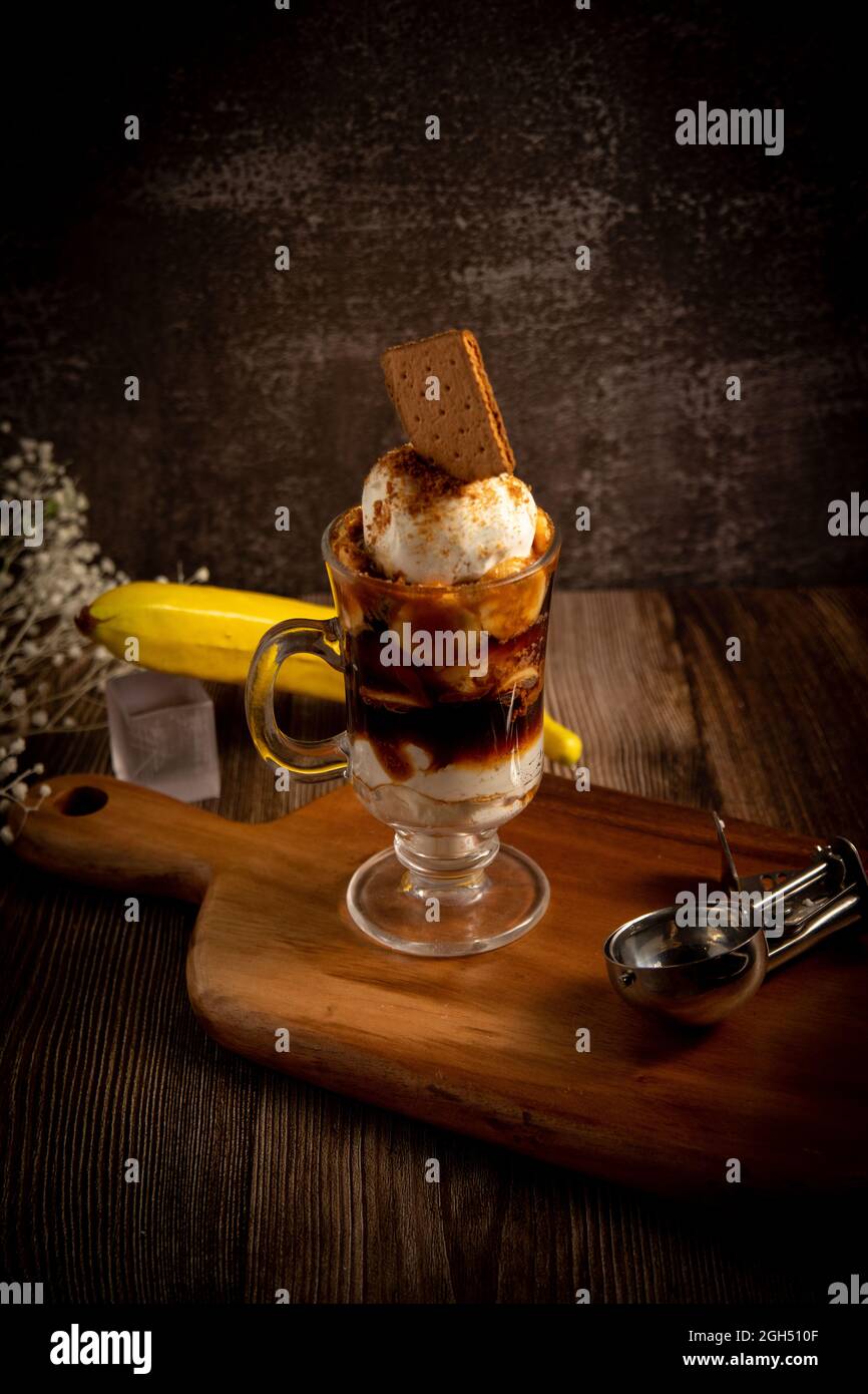 mixed ice cream dessert Stock Photo - Alamy