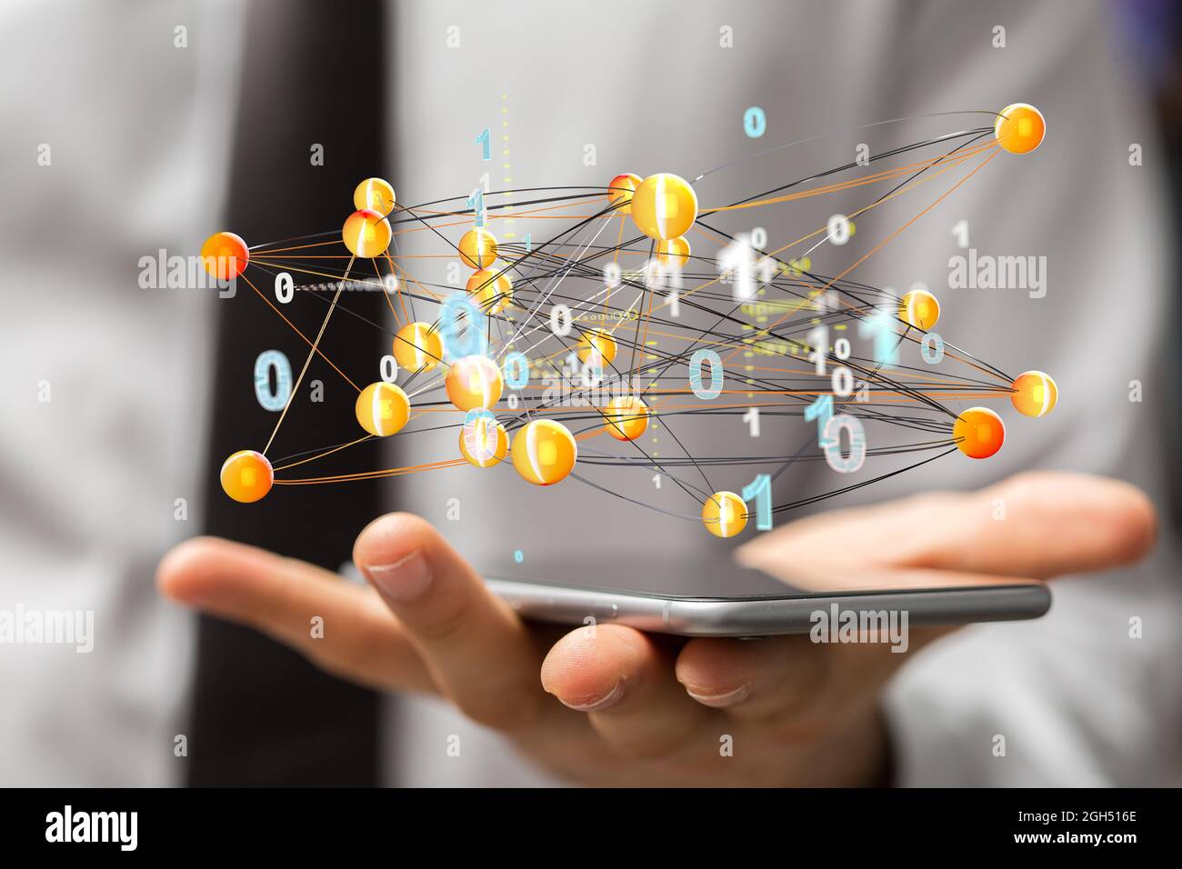 A digital concept of telecommunication network and wireless mobile ...