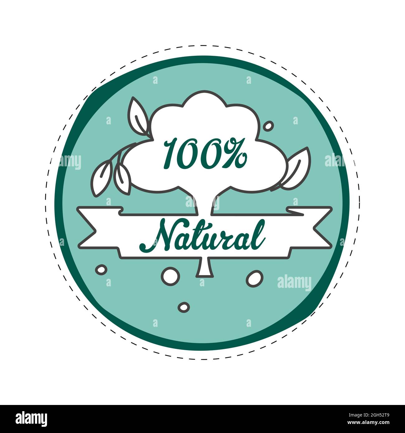 Natural badge green for product marked. Illustration of natural ...