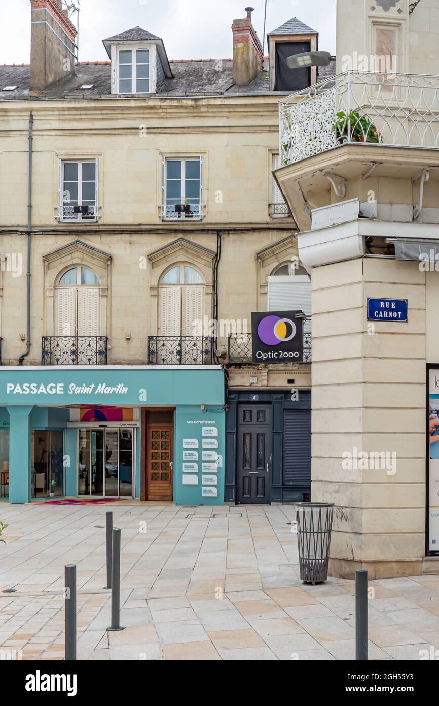 SABLE, FRANCE - Jul 22, 2021: The famous OPTIC 2000 brand front store ...