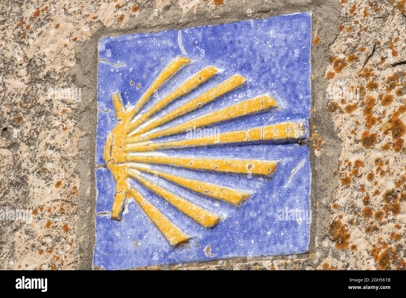 Pancorbo, Spain; Sept/05/2021; The scallop shell, symbol of the ...