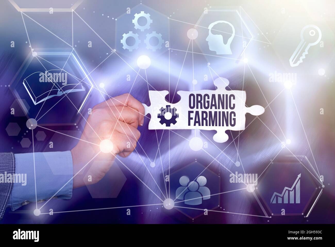 Text showing inspiration Organic Farming. Word Written on agricultural ...