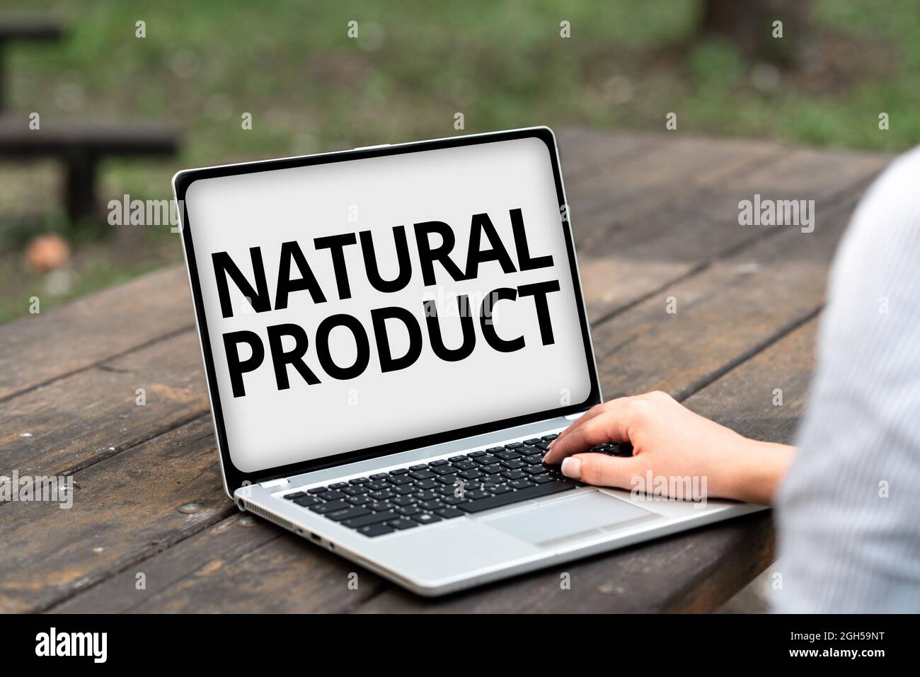 Text sign showing Natural Product. Concept meaning chemical compound or ...