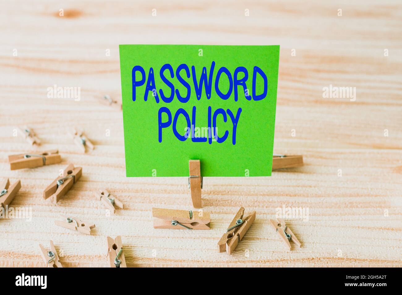 Text Sign Showing Password Policy Business Approach First Line Of Protection Against Any