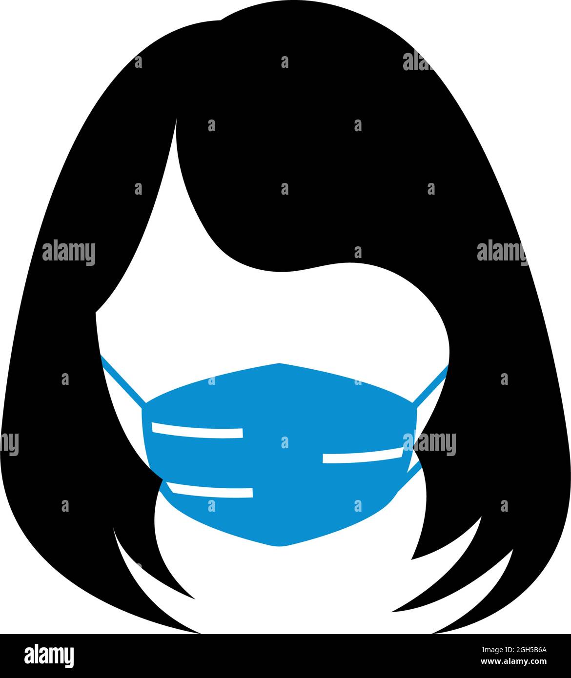 Female face mask icon design template illustration Stock Vector Image ...