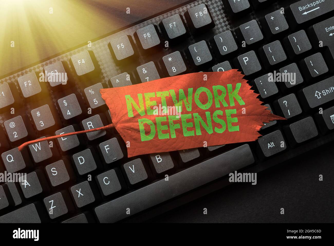 Sign displaying Network Defense. Internet Concept easures to protect ...