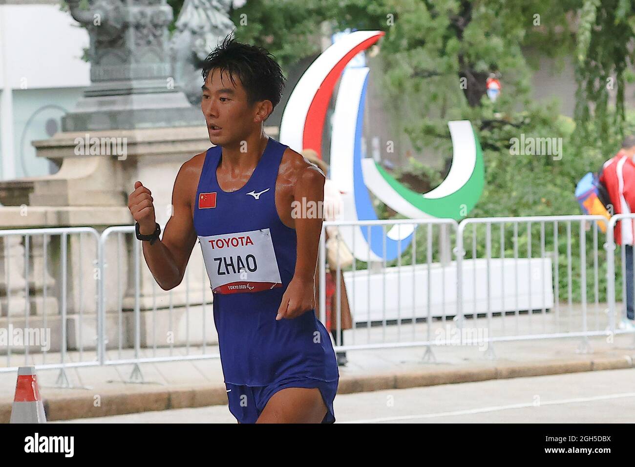 Tokyo, Japan. 05th Sep, 2021. Tokyo 2020, Paralympic marathon, city ...