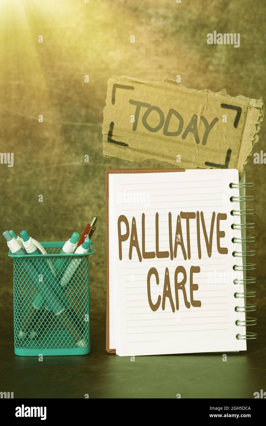 Sign displaying Palliative Care. Conceptual photo specialized medical ...